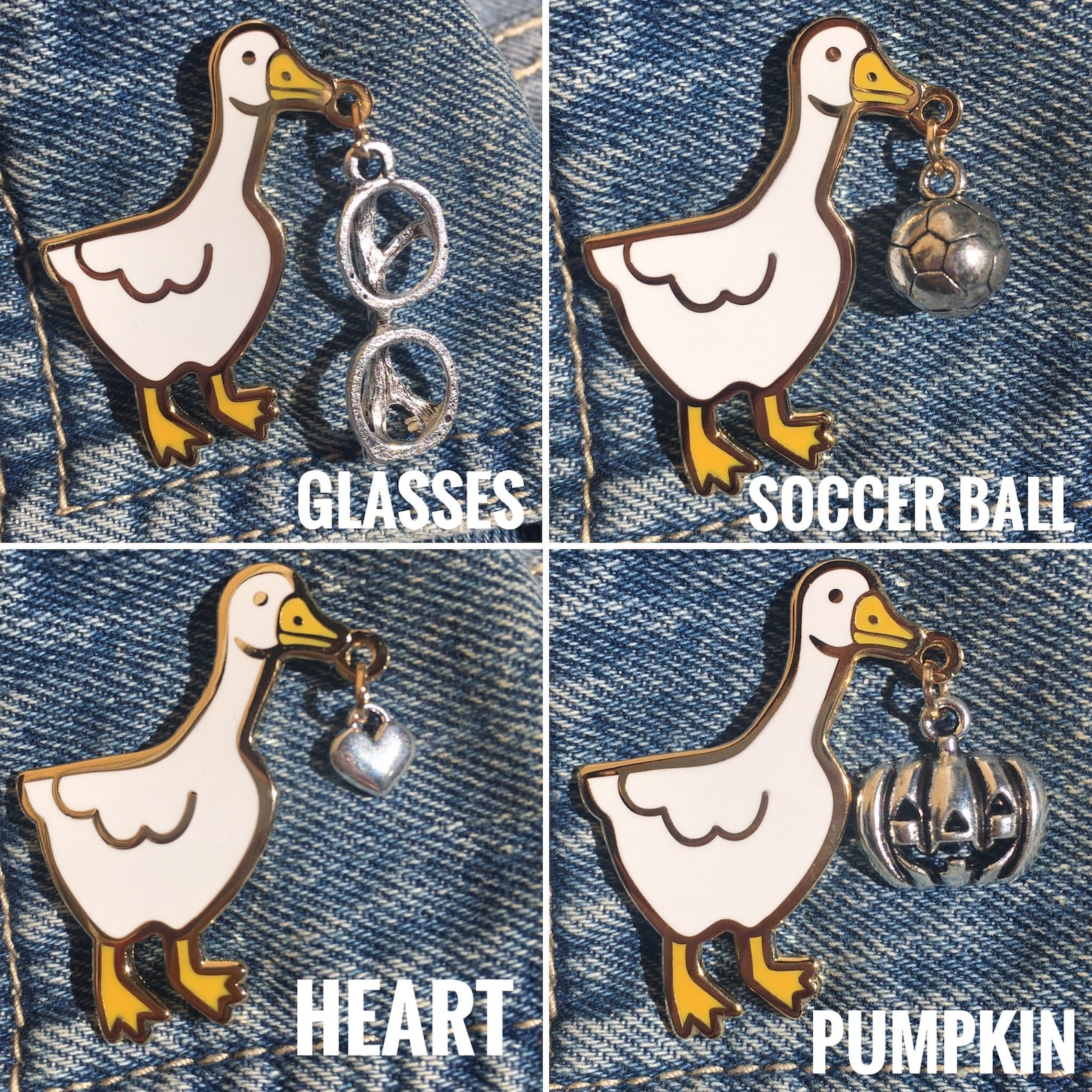 Horrible Goose Hard Enamel Pin With Bell or Charm Rake | Etsy