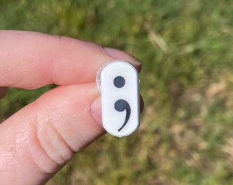 15 Large Semicolon Temporary Tattoo Fake Tattoos / Set of 15 - Etsy