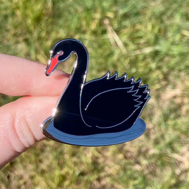 Swan Enamel Pin - Etsy