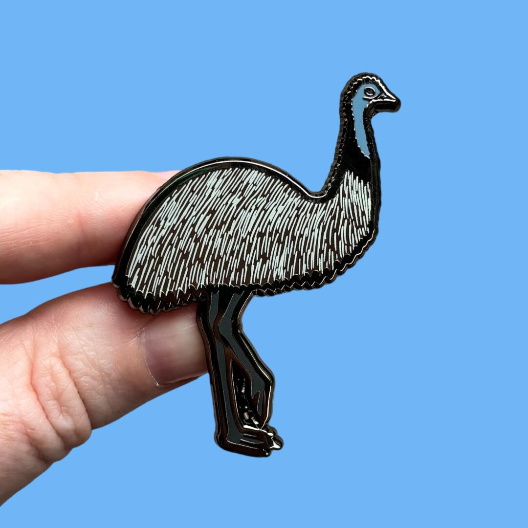 Emu 50mm Hard Enamel Pin - Etsy