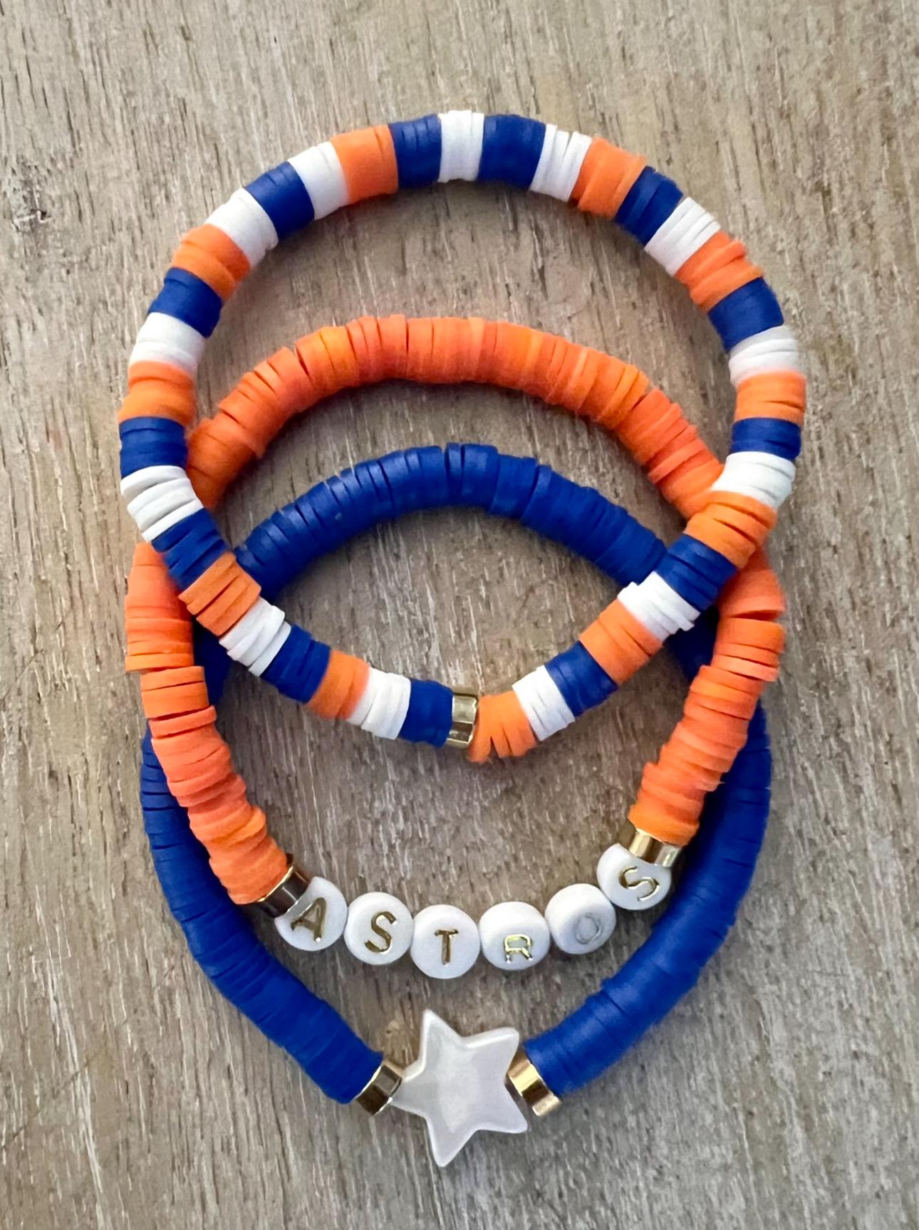 Astros Heishi Bracelets - Etsy