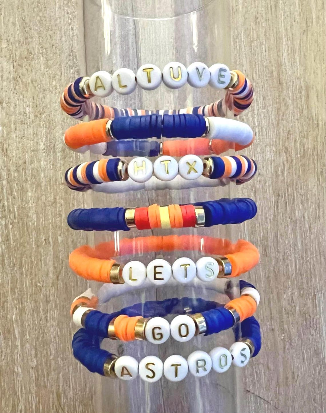 Astros Heishi Bracelets - Etsy