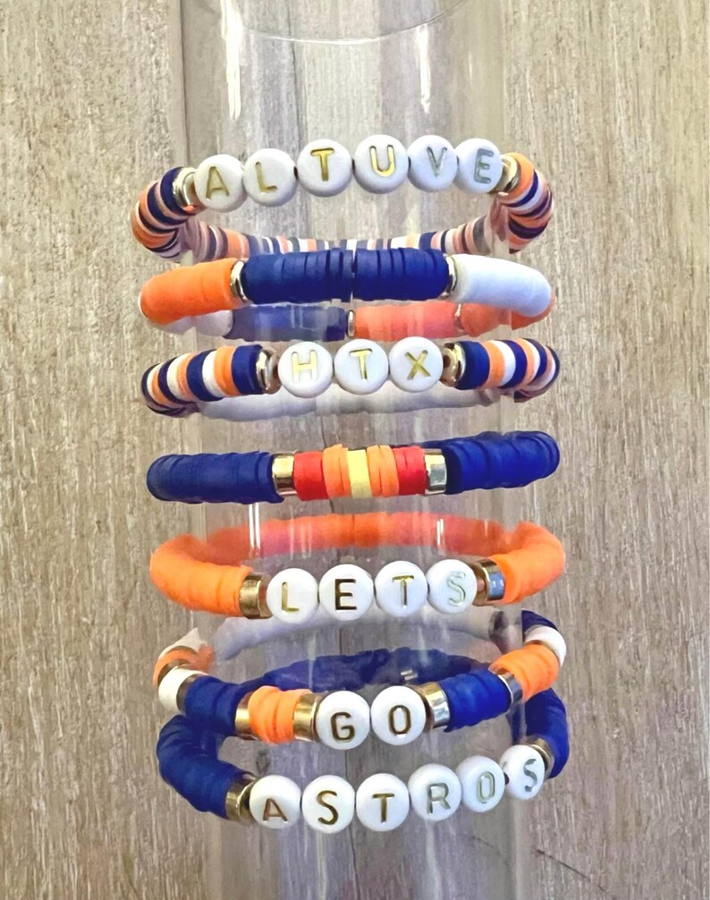 Astros Heishi Bracelets - Etsy