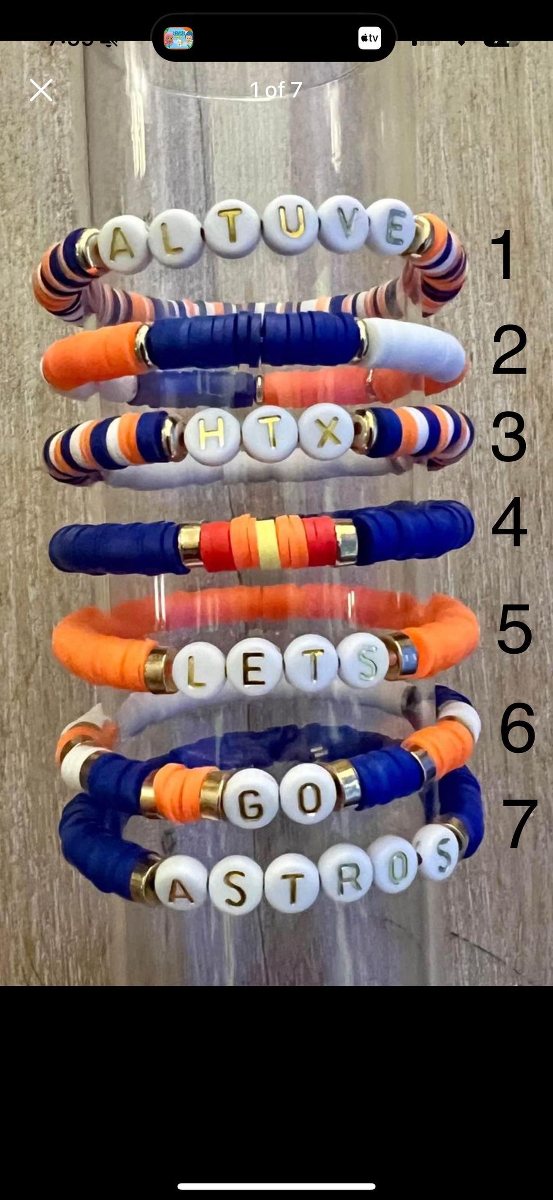 Astros Heishi Bracelets - Etsy