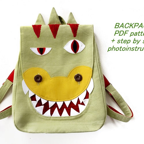 Dragon Backpack Pattern Kids Backpack Boy Pattern PDF Toddler - Etsy