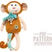 PDF Monkey sewing pattern & tutorial Monkey plush animal | Etsy