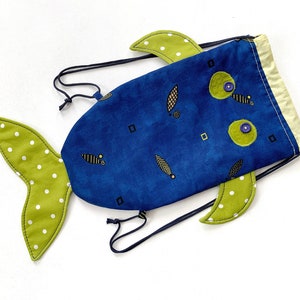Fish Drawstring Bag Kids Pattern Toddler Backpack Sewing Pattern Kids ...