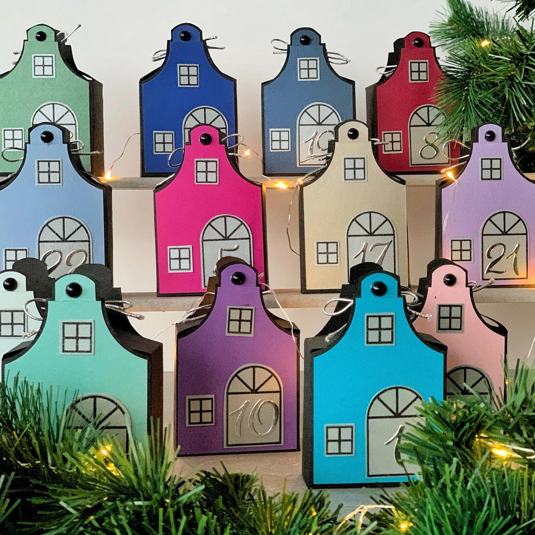 Advent Calendar Amsterdam Houses 3D, DIY Christmas Advent Calendar ...