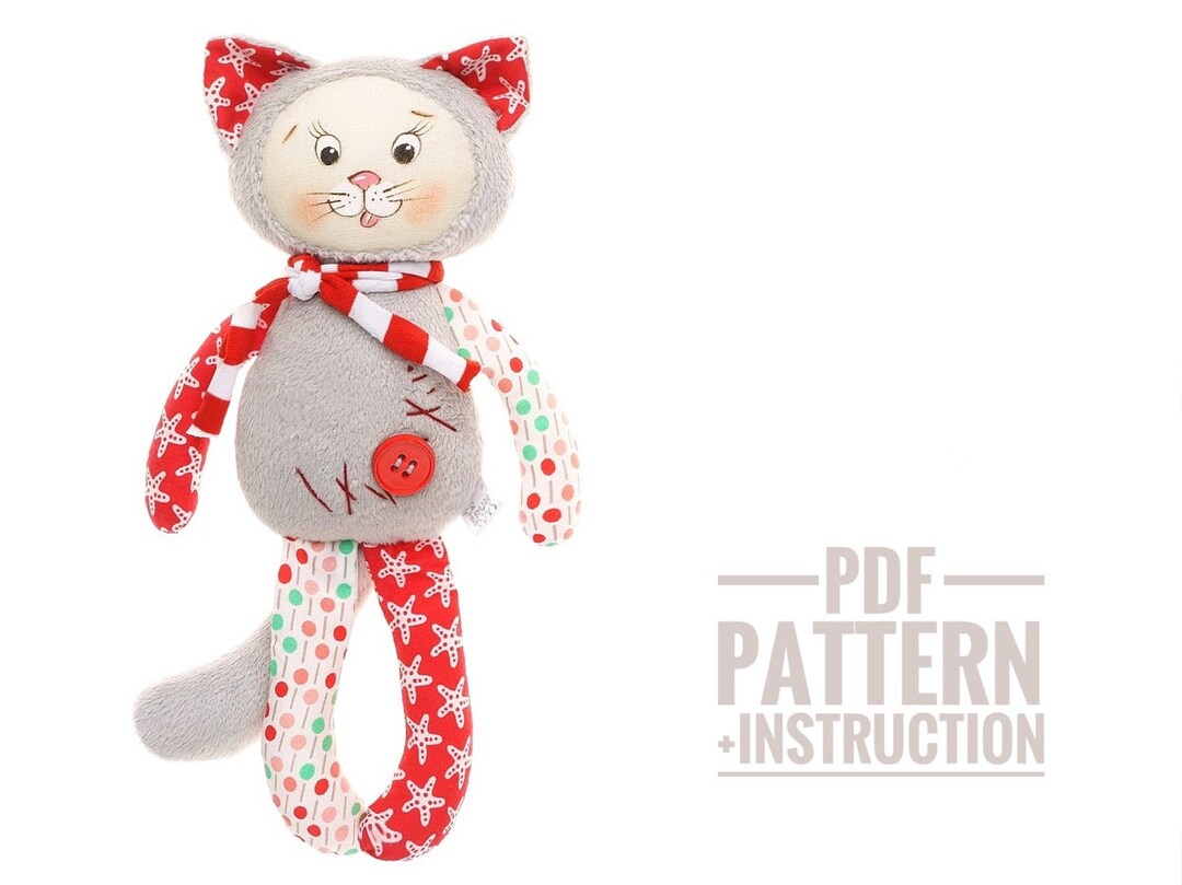 Plush Сat Sewing Pattern Kitten Pattern PDF Plushie Sewing - Etsy