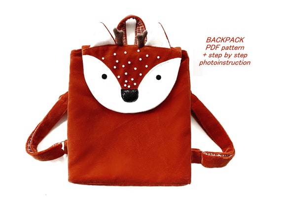 Toddler Backpack Sewing Pattern Fawn Kids Backpack Girl | Etsy