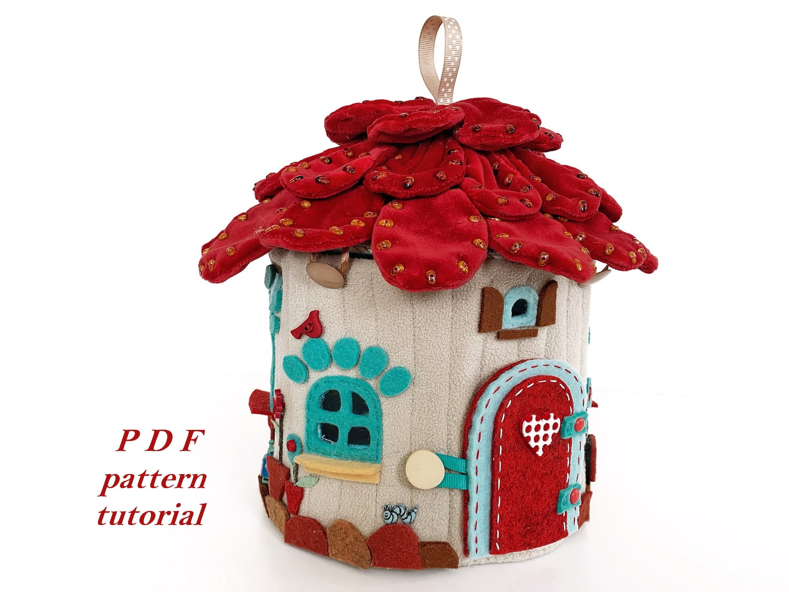 Fairy House Sewing Pattern, Felt House, Fabric Doll House PDF Pattern ...