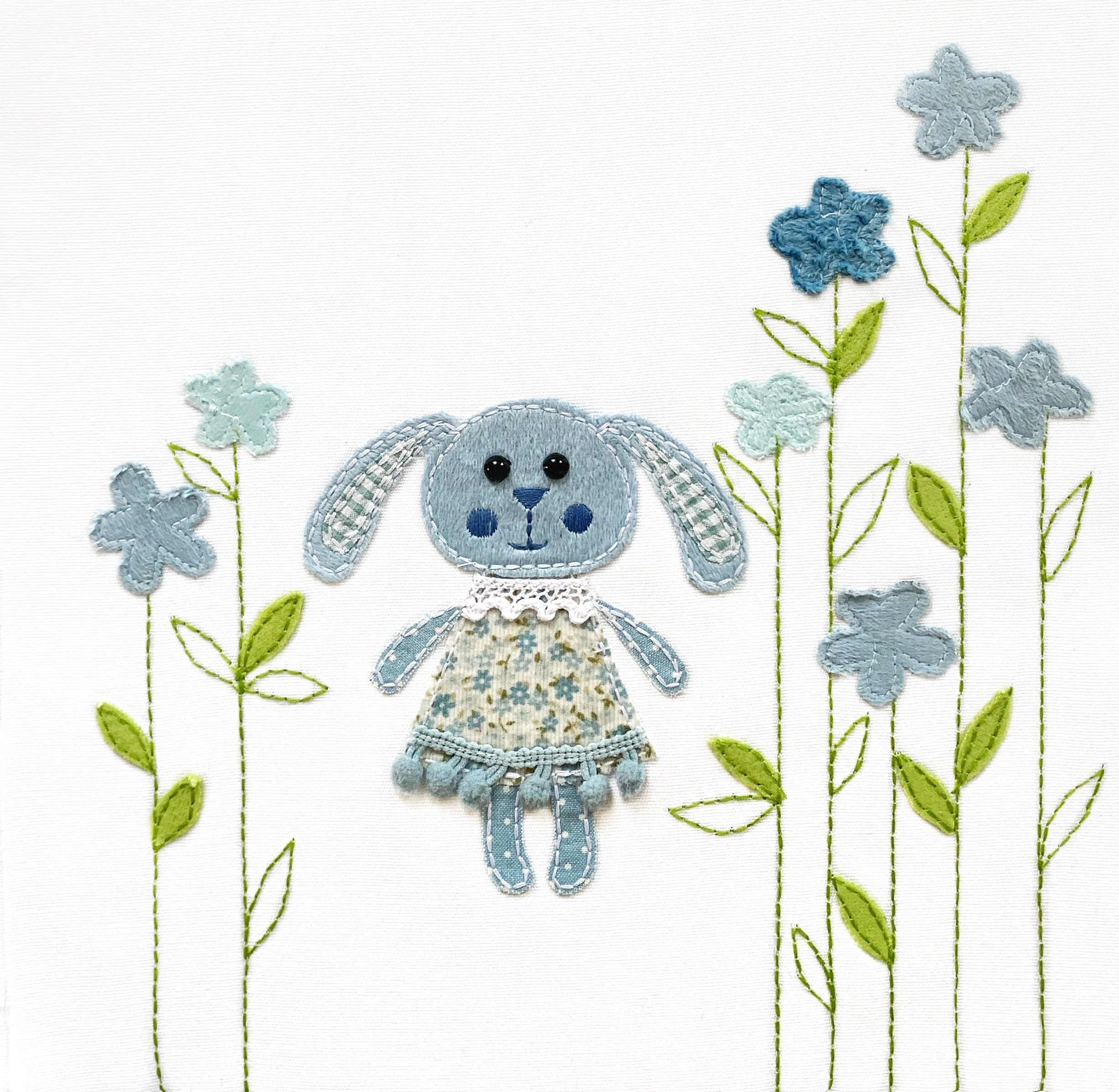 Bunny Embroidery Machine Embroidery Design Rabbit Applique - Etsy