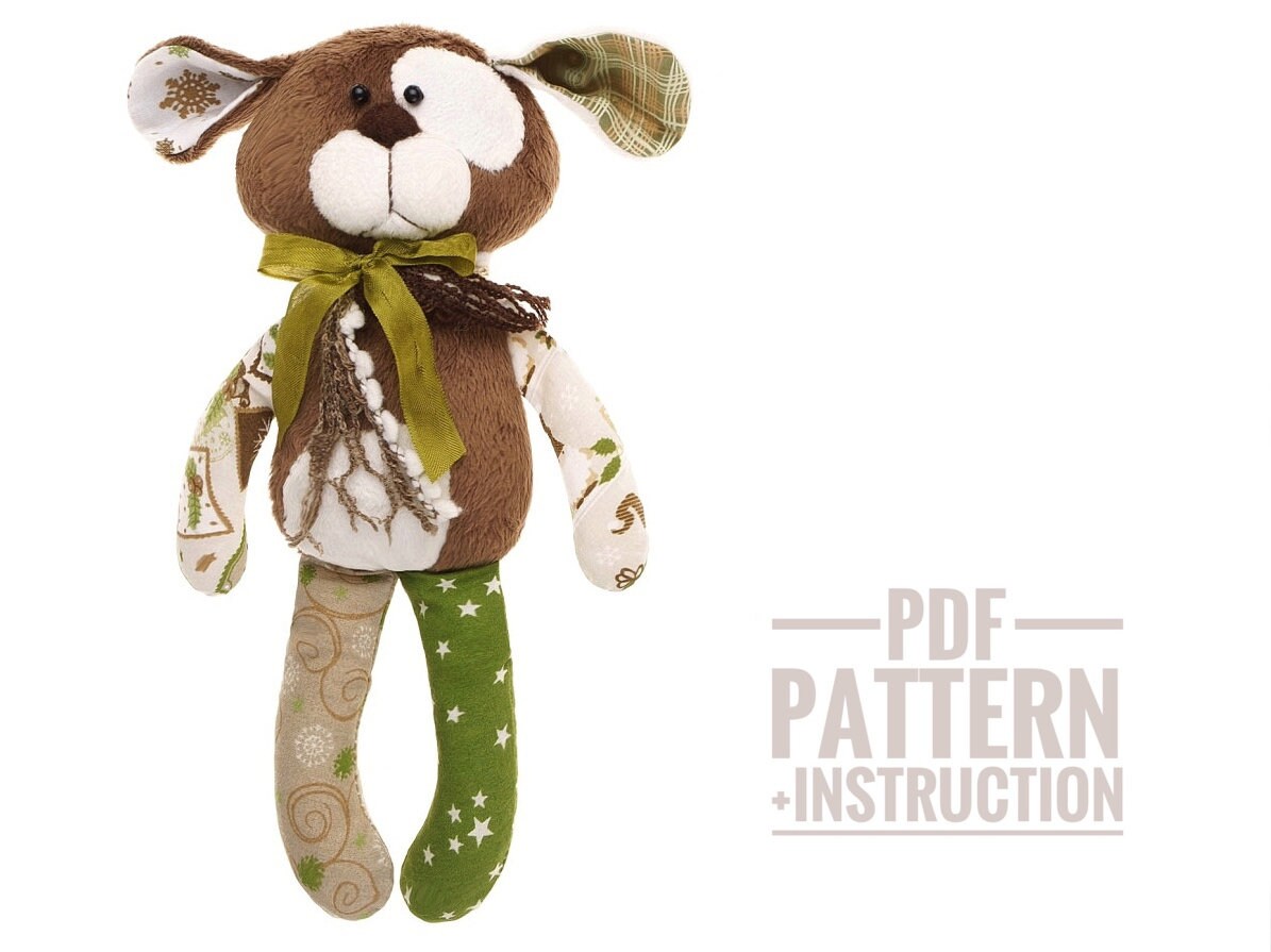 Plush Dog sewing pattern Dog pattern PDF plushie sewing | Etsy