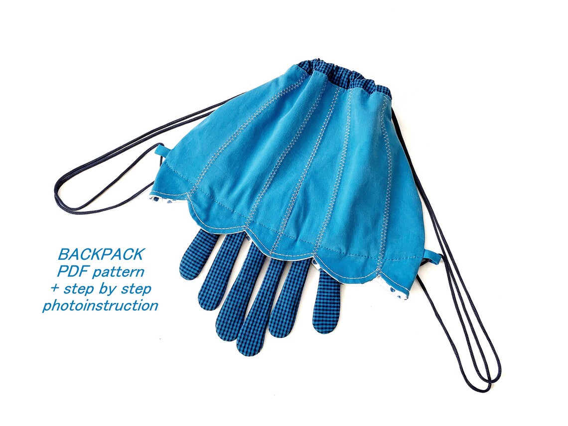 Jellyfish Backpack Pattern PDF Kids Drawstring Backpack Sewing | Etsy