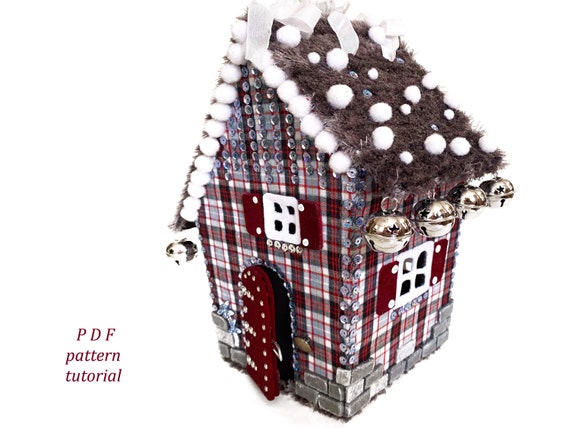 Christmas Village Felt House Pattern Fairy House Sewing | Etsy