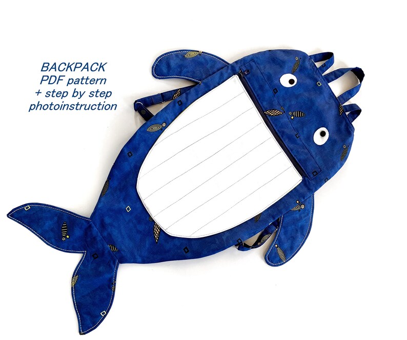 Whale Toddler Backpack Sewing Pattern Kids Backpack Pattern - Etsy