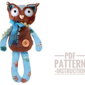 Cute Owl Sewing Pattern Stuffed Owl Plushie Pattern Plush Toy - Etsy