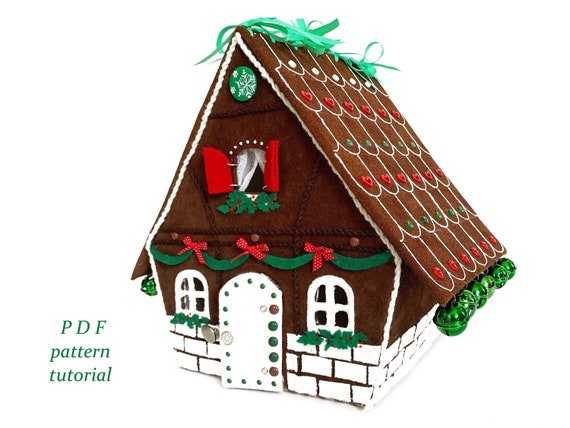 Putz House Felt Pattern Christmas Fairy House Sewing Pattern | Etsy