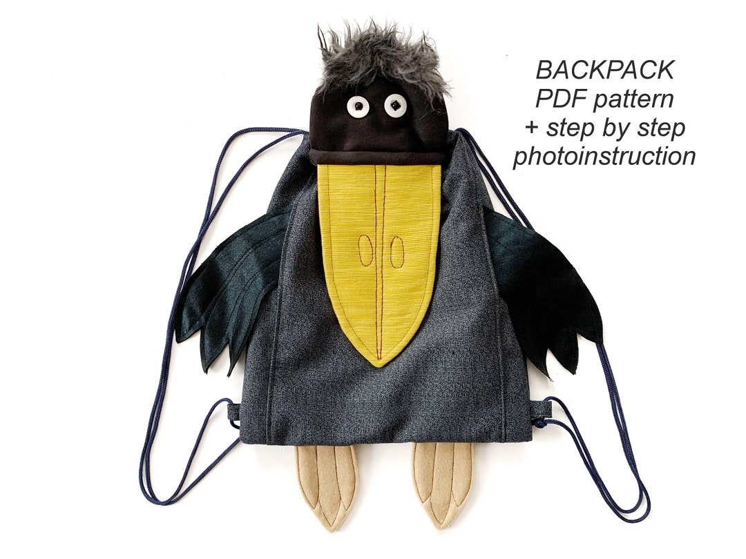 Kids Backpack Pattern Toddler Backpack Raven Kindergarten - Etsy
