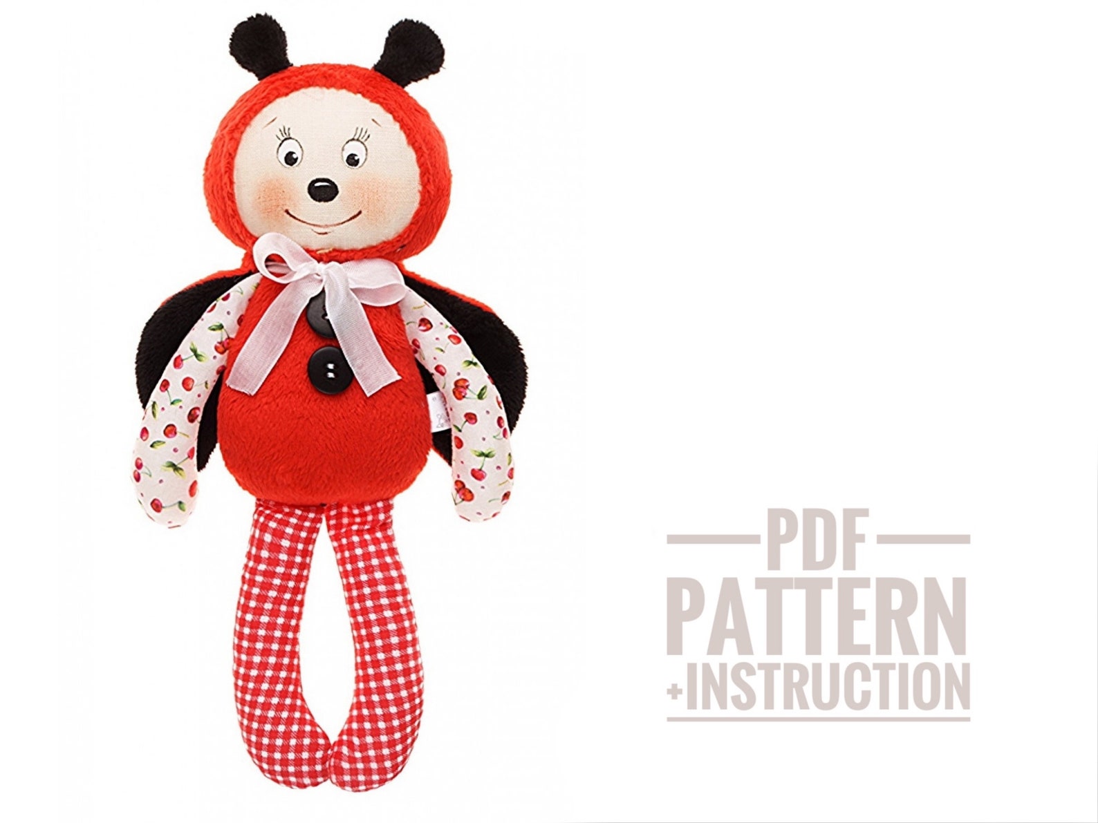 Cute Ladybug Sewing Pattern Toy PDF Ladybug Plush Pattern | Etsy