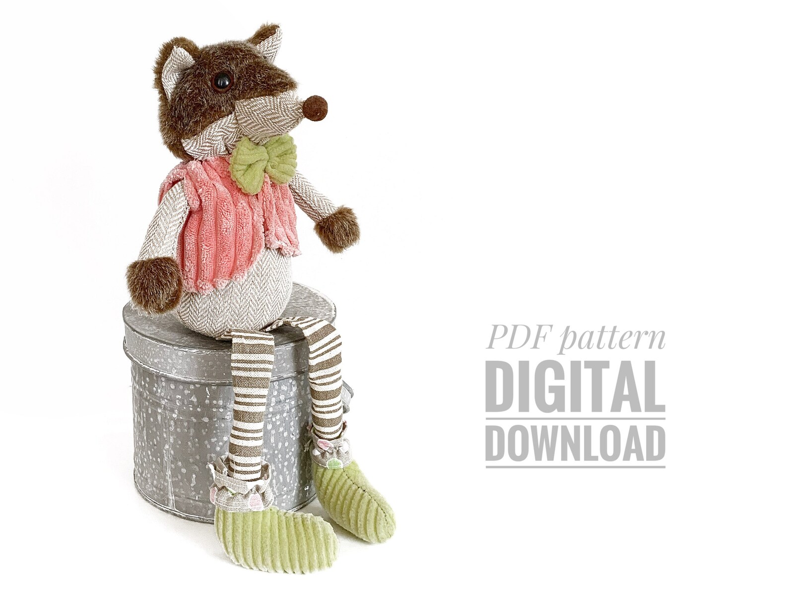 Stuffed Animal pattern Wolf doll pattern PDF Wolf sewing | Etsy