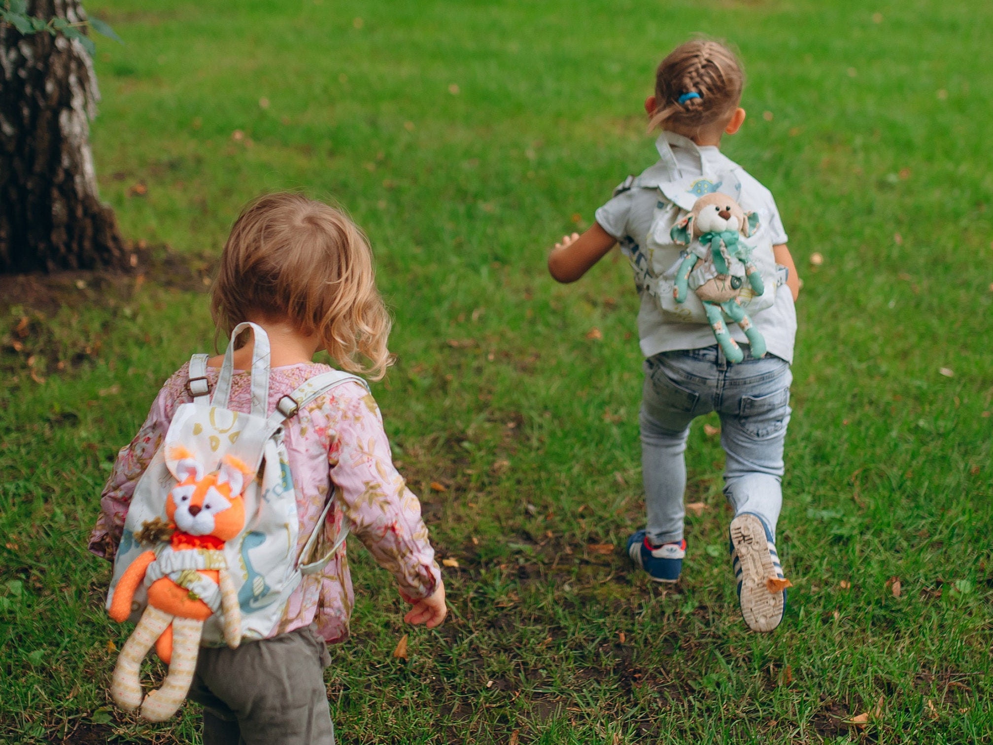White Toddler Backpack with a pocket for a toy Small kids | Etsy