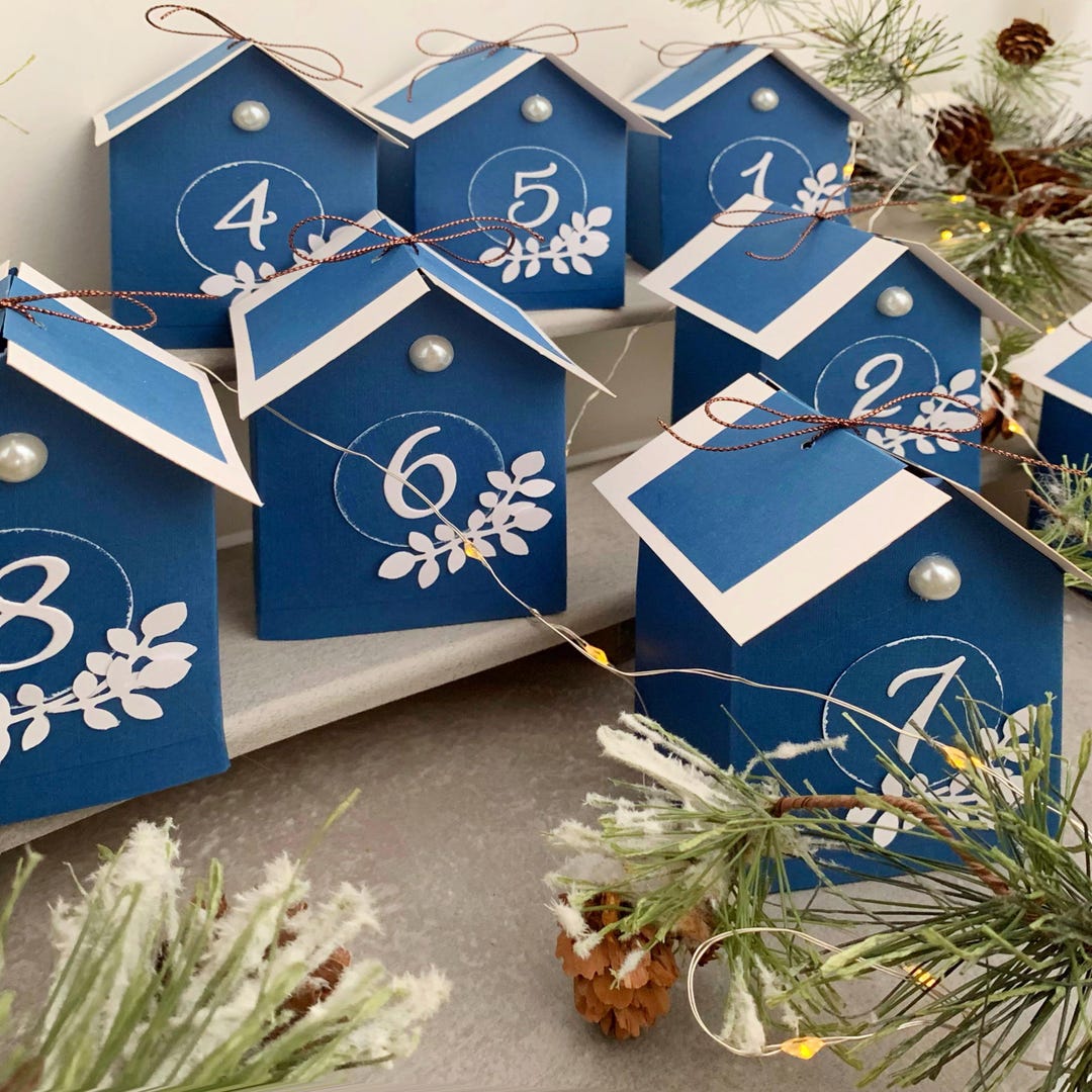 Christmas Advent House, Printable Advent House, Paper Christmas Village ...
