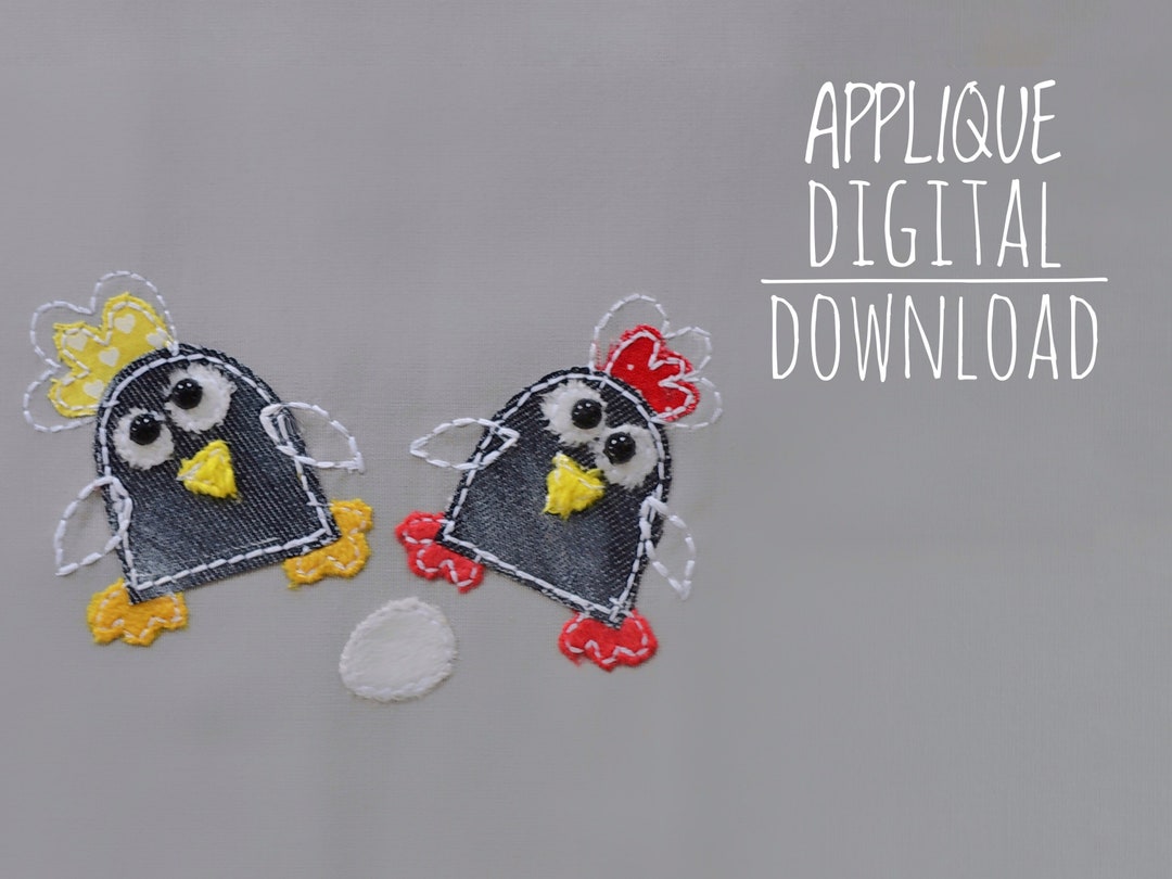 Chickens Embroidery Designs Chicken Embroidery Pattern 4 Sizes - Etsy