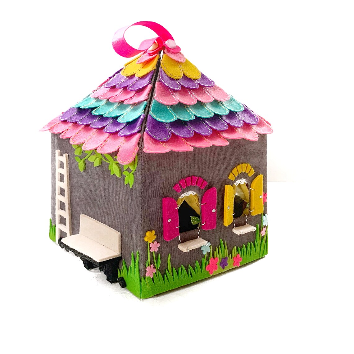 Felt House Sewing Pattern Fairy Felt Play House DIY Sewing - Etsy