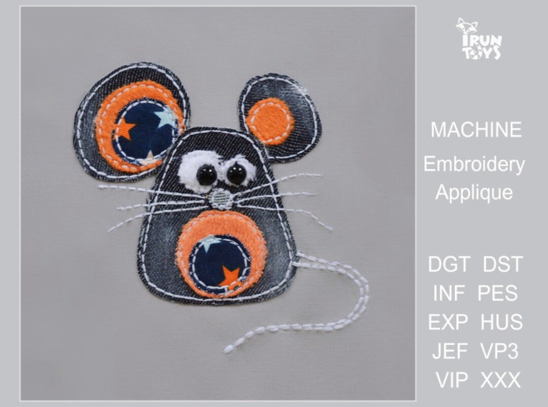 Mouse Machine Embroidery Designs Kids Applique Mice Embroidery - Etsy
