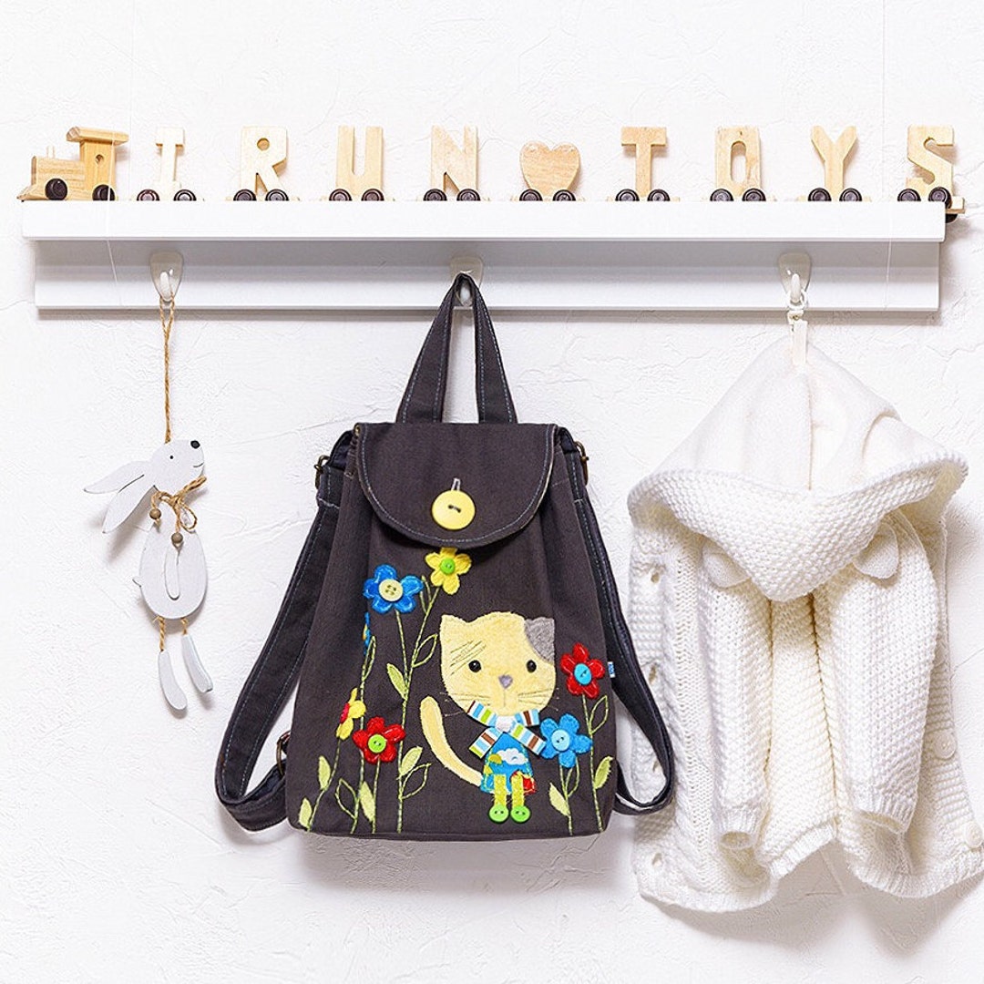 Kids Backpack Mini Toddler Backpack Boy Gray Canvas - Etsy