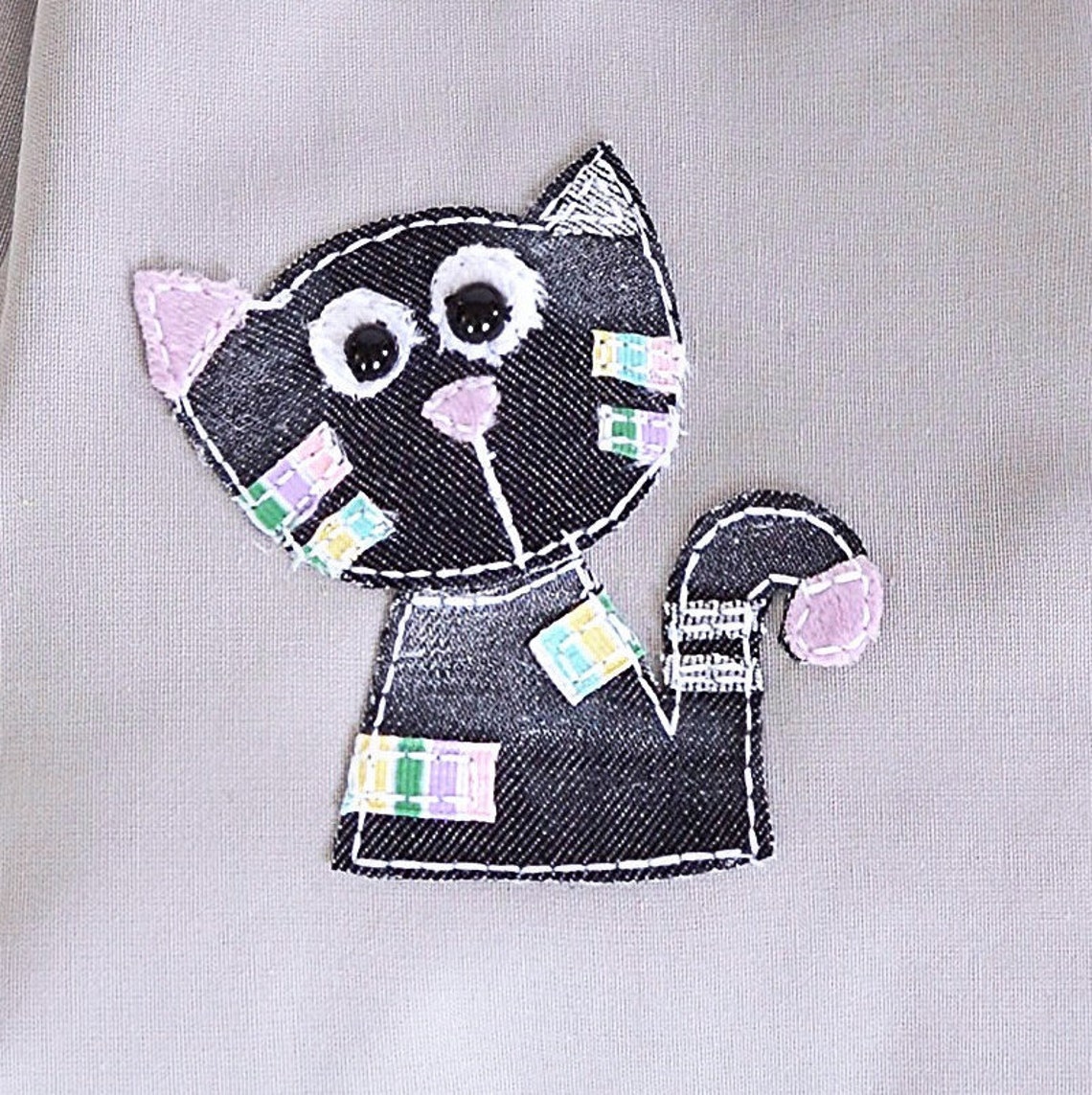 Black cat embroidery design Cat applique machine embroidery | Etsy