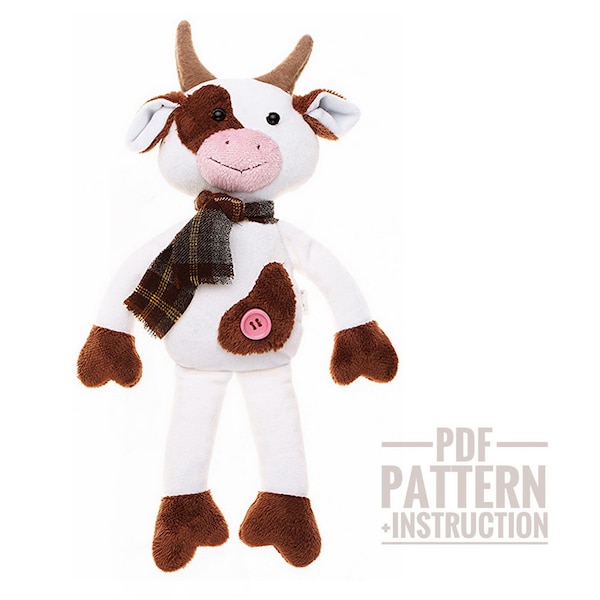 Stuffed Cow Sewing Pattern - Etsy