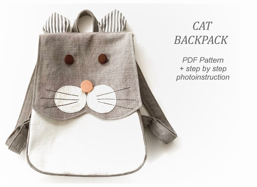 Toddler Backpack Sewing Pattern Cat Backpack Pattern PDF - Etsy