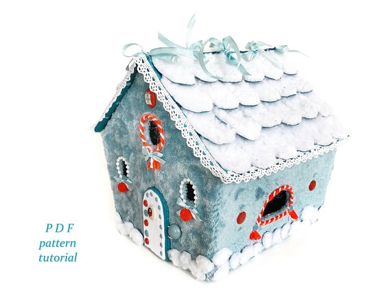 Felt House Pattern Christmas Fairy House Sewing Pattern Fabric | Etsy