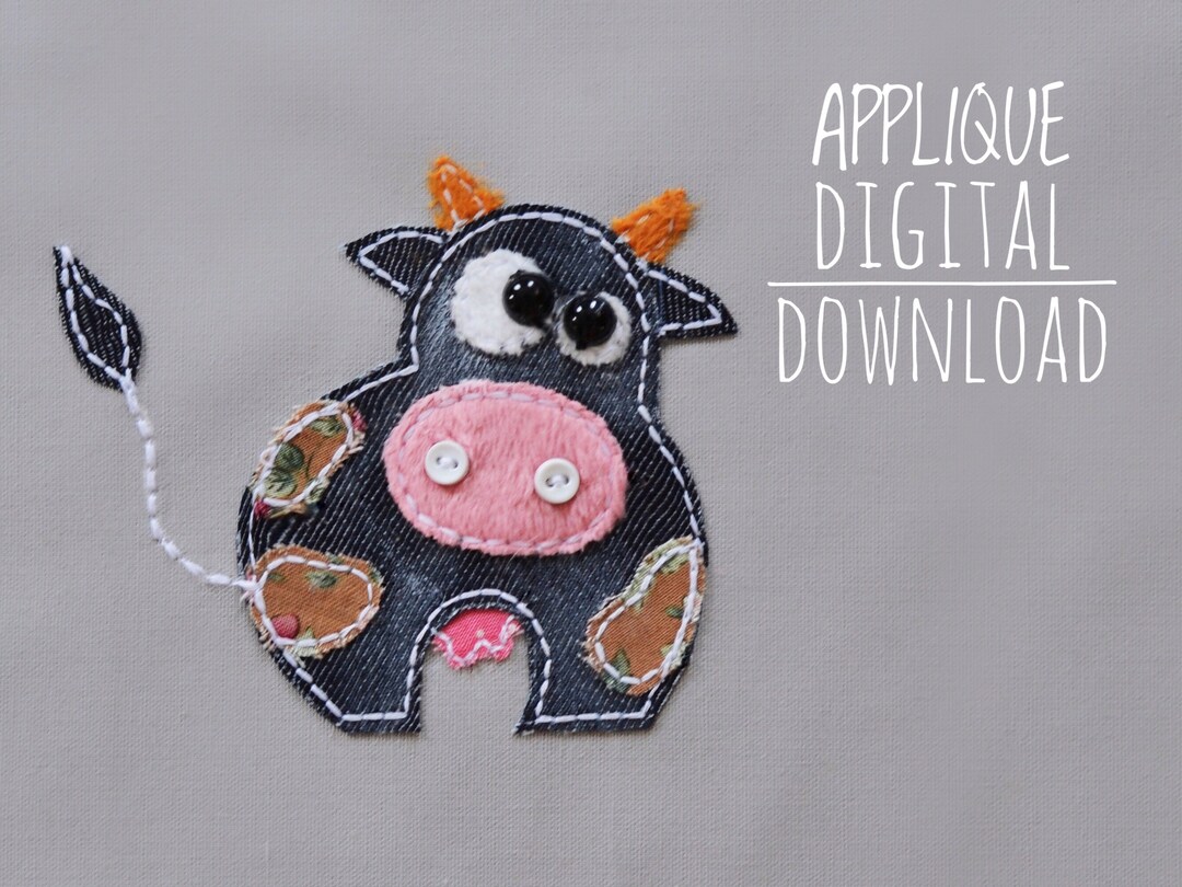 Cow Embroidery File Machine Embroidery Cow Designs Cow - Etsy