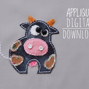 Cow Embroidery File Machine Embroidery Cow Designs Cow - Etsy