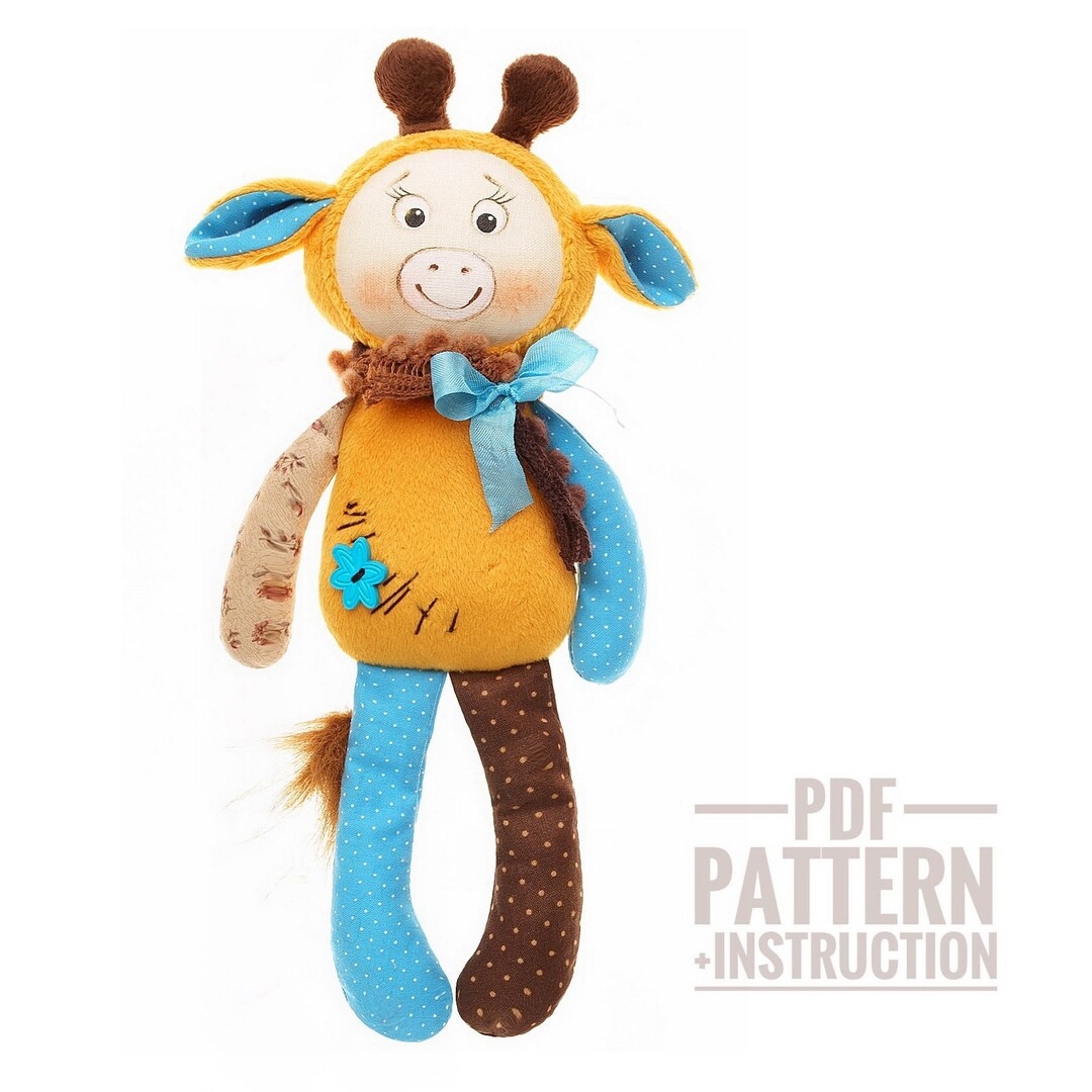 Giraffe Sewing Pattern Giraffe Plush Animal Pattern PDF Fabric Toy ...