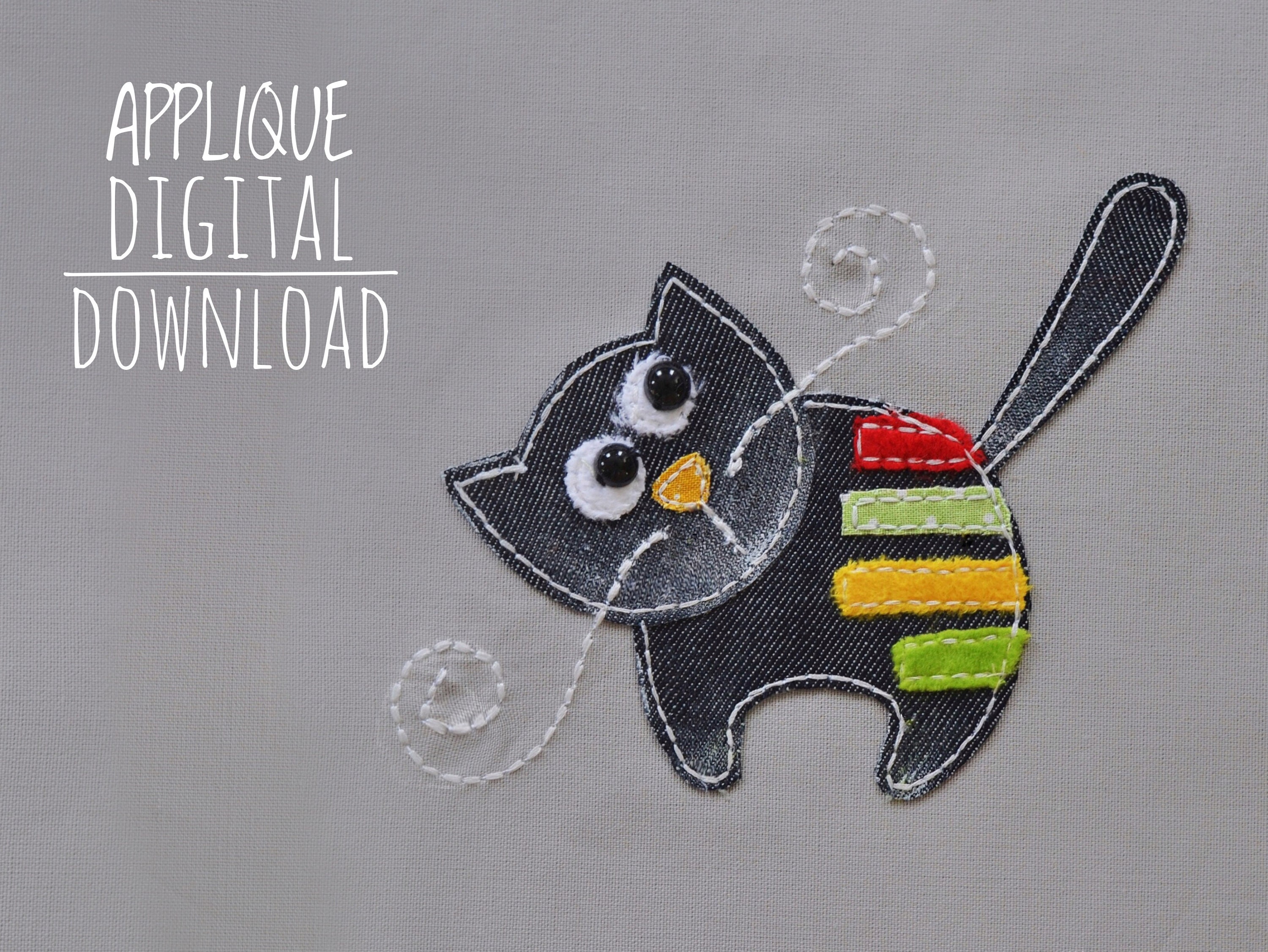 Funny Cat Embroidery Design Cat Applique Machine Embroidery - Etsy