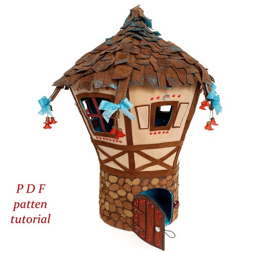 Felt House Sewing Pattern Felt Stump Tree Play House DIY - Etsy Australia