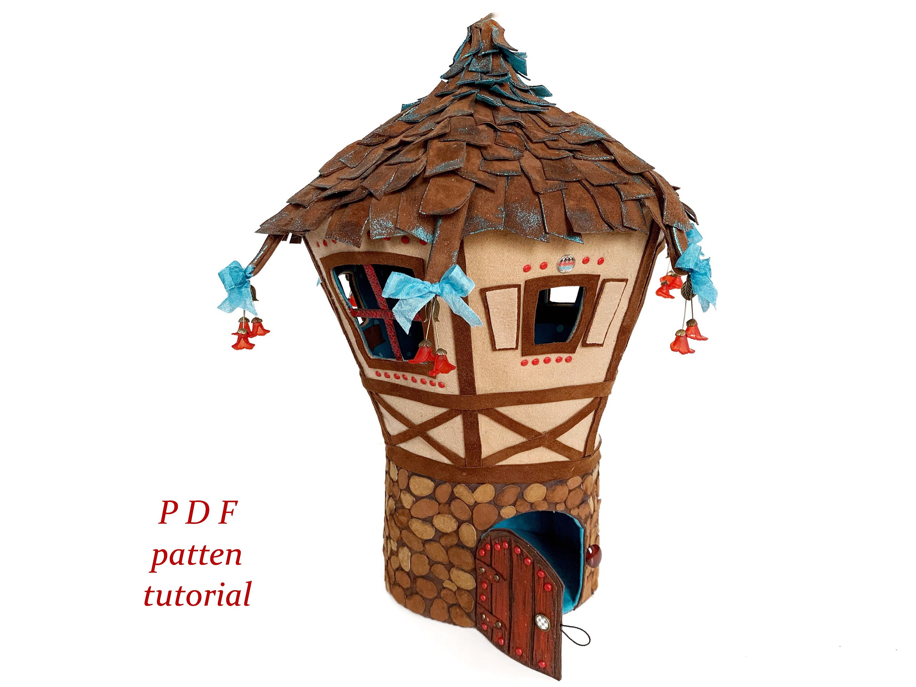 Felt House Sewing Pattern Fairy House Felt Pretend Play - Etsy