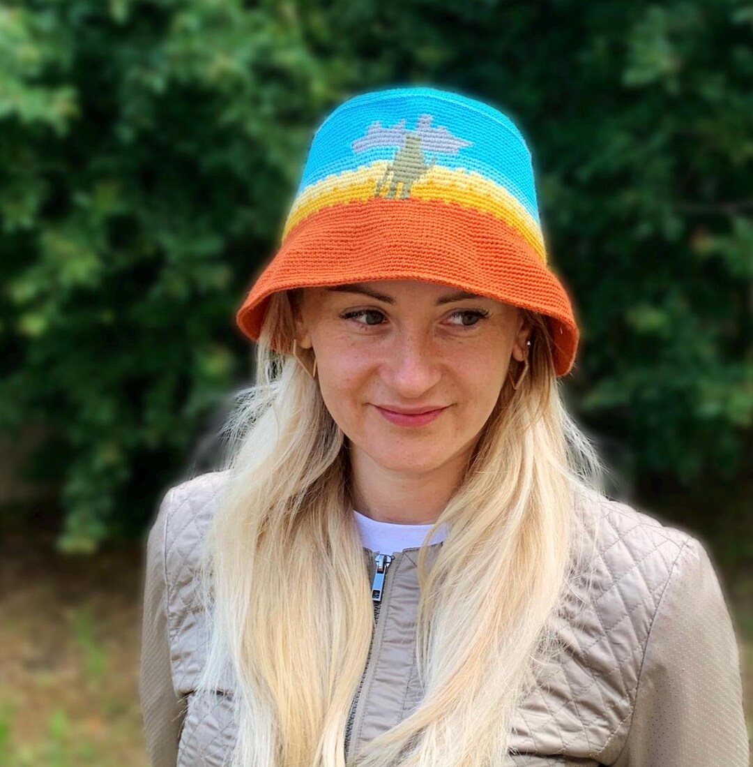 Cotton Knit Hat - Crochet Bucket Hat - Russian Warship Go - Exclusive ...