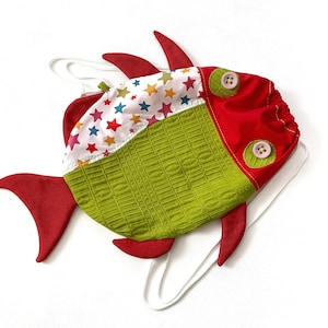 Fish Toddler Backpack Pattern Drawstring Bag Kids Sewing Pattern Kids ...