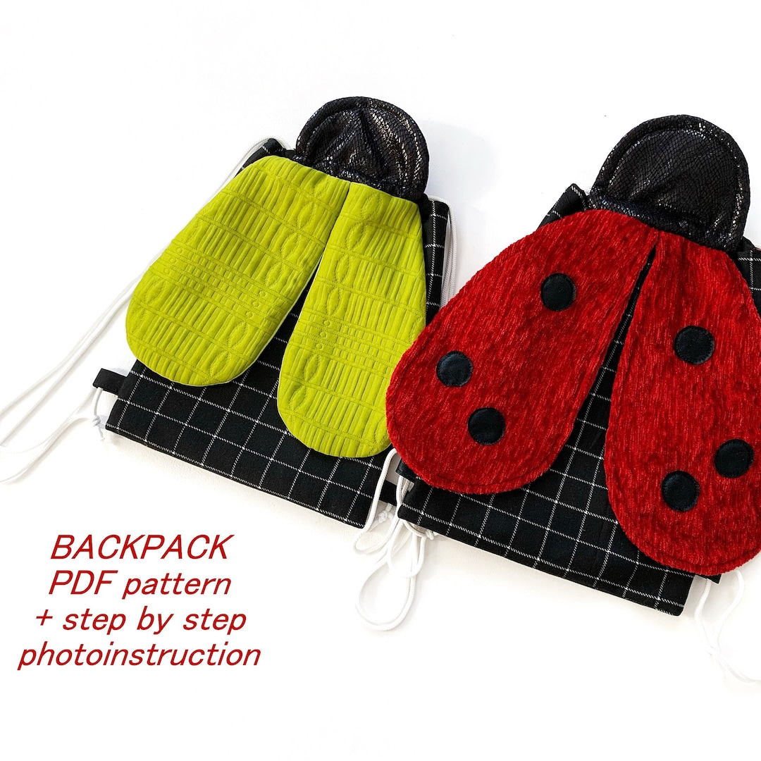 Ladybug Kids Backpack Sewing Pattern Toddler Backpack Pattern - Etsy