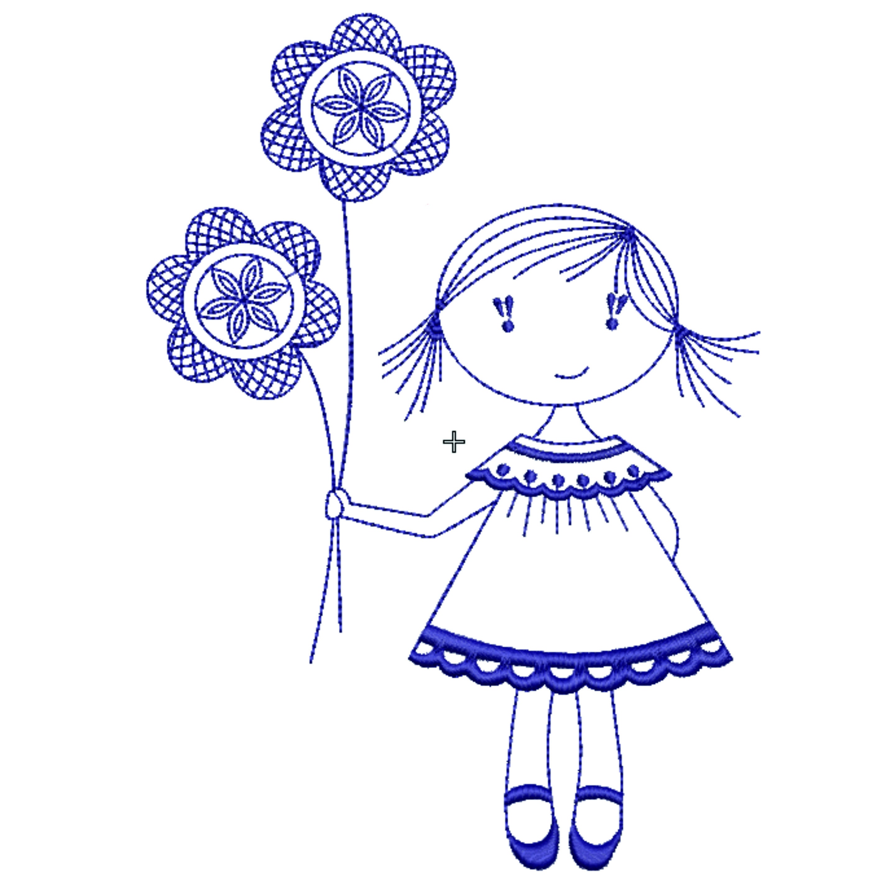 Baby Girl Machine Embroidery Designs for Girls Kids Applique | Etsy