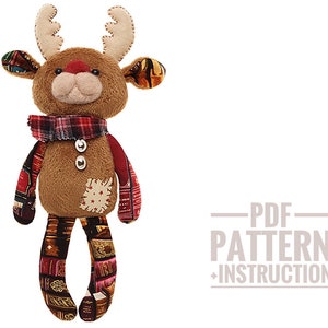 Plush Deer Sewing Pattern Deer Pattern PDF Plushie Sewing - Etsy