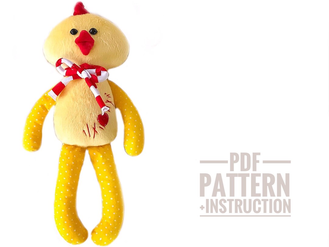 Сhick Pattern PDF Chick Sewing Pattern Stuffed Animal Patterns - Etsy