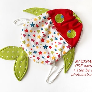 Fish Toddler Backpack Pattern Drawstring Bag Kids Sewing Pattern Kids ...