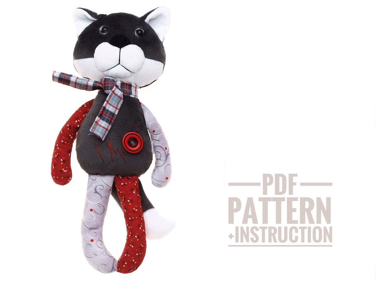 Plush Wolf Sewing Pattern Wolf Pattern PDF Plushie Sewing - Etsy