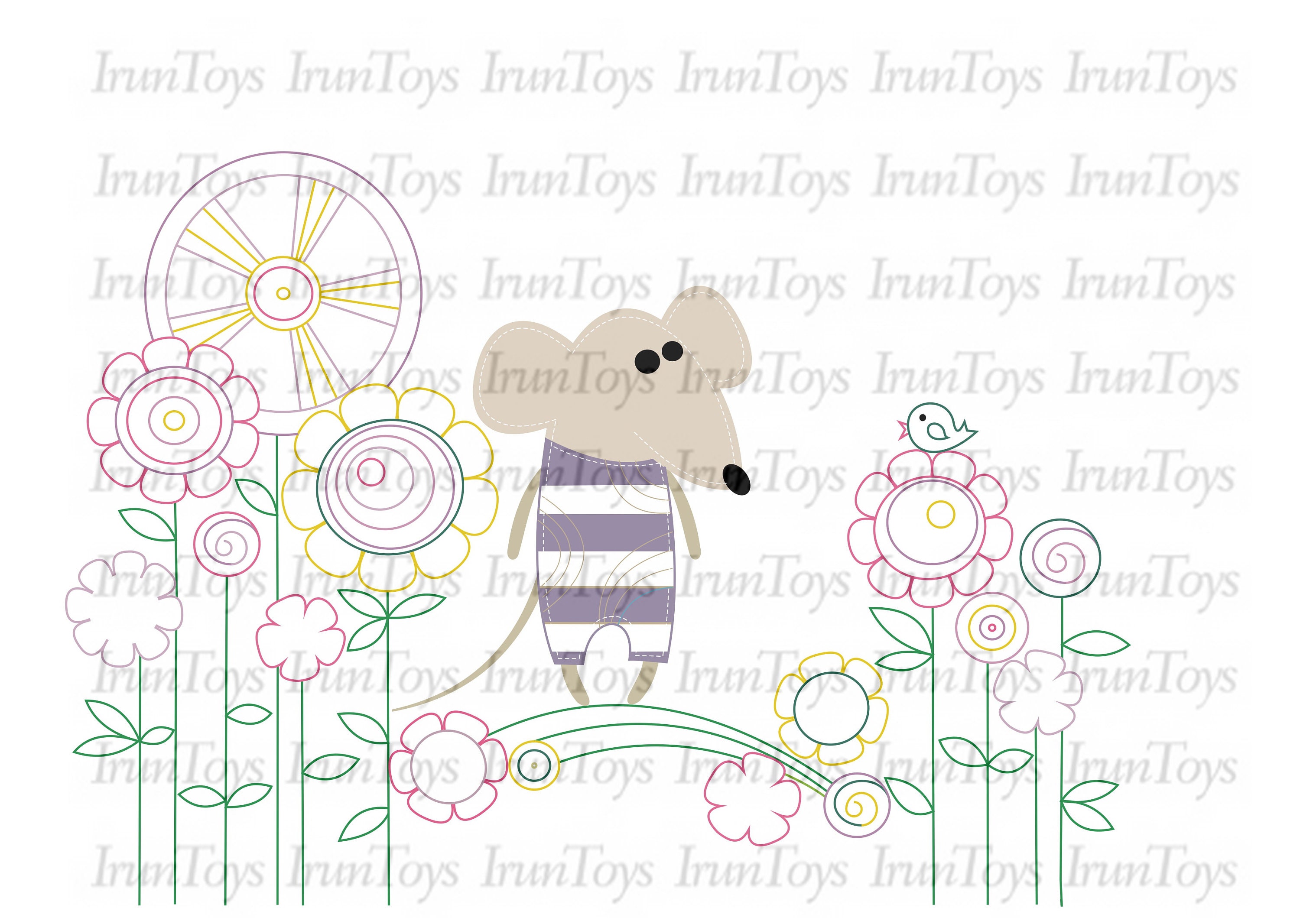 Mouse Machine Embroidery Design Baby Girl Embroidery Pattern | Etsy